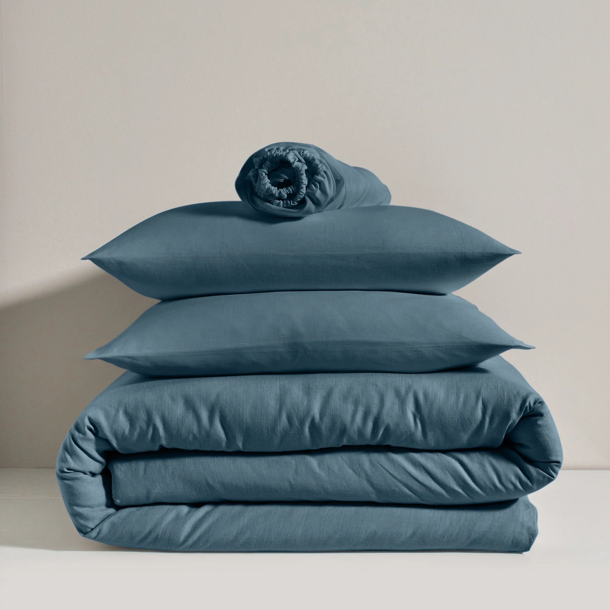 Blue Linen Bedding Set | Linenshed